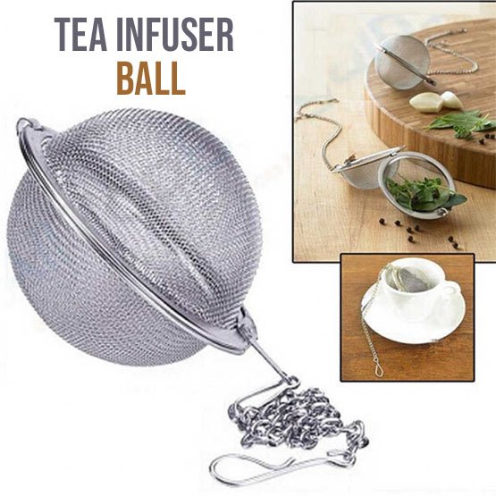 Tea Infuser Ball Mesh Loose Leaf Herb Strainer Stainless Steel Secure