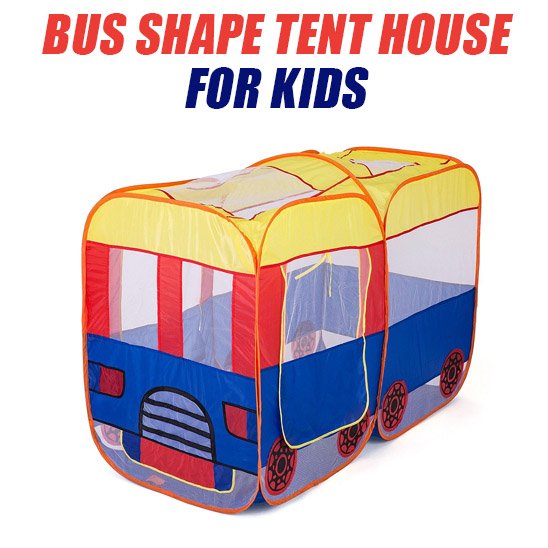 Bus Shape Pop Up Tent Play House for Kids