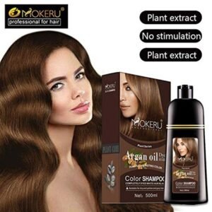 Mokeru Hair Color Shampoo 500 ML with Argan Oil