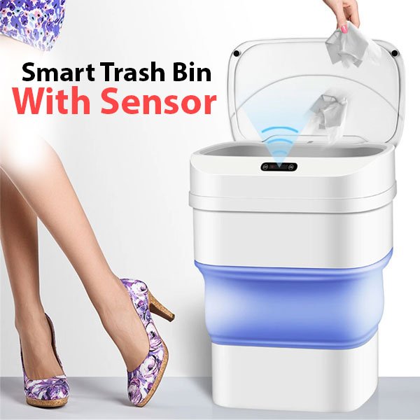 Smart Foldable Trash Bin with Sensor Best