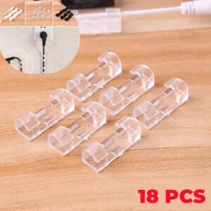 Adhesive Wire Cable Management Clips 18 Pcs