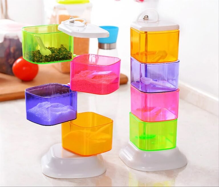 4 Layer Colourful 360 Degree Rotating Spice Rack