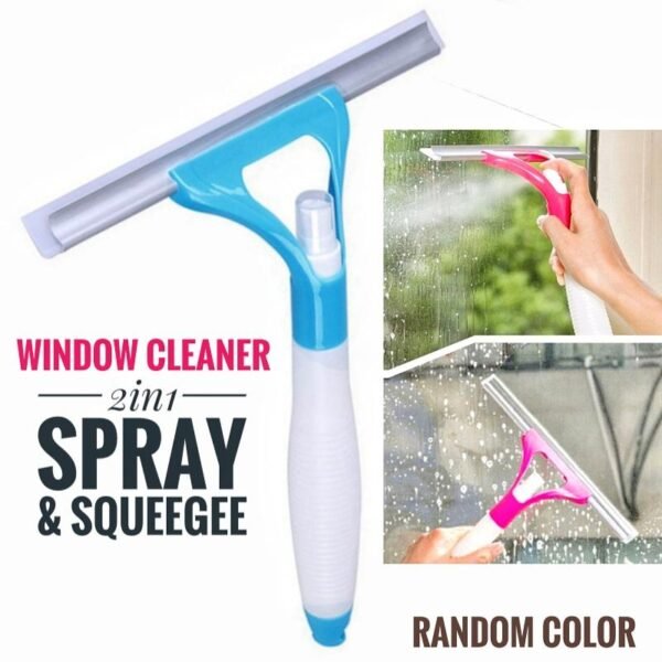 Glass Wiper Cleaner 2 in 1 Squeegee Wiper with Water Spray