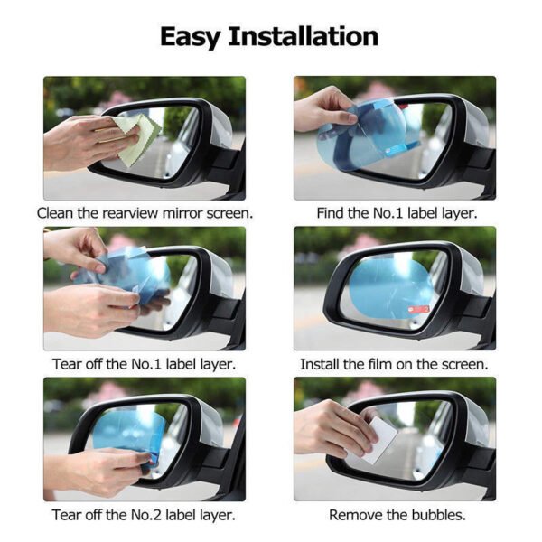Car Side Mirror Rain Protector Sticker Pair