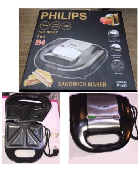 Philips Sandwich Maker 750 Watts Coated Plates P-505