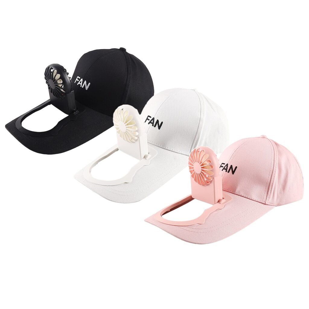 Rechargeable Fan Cap Adjustable Fabric Sun Protection