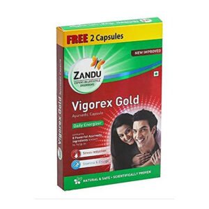 Zandu Vigorex Gold Ayuverdic Capsule Daily Energizer 12 Tablets