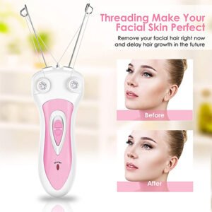 Ladies Facial Hair Remover Electric Cordless Cotton Threading Epilator