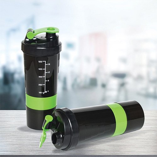 Protein Gym Shaker Premium 3 in 1 Smart Style Blender Mixer Cup Bottle
