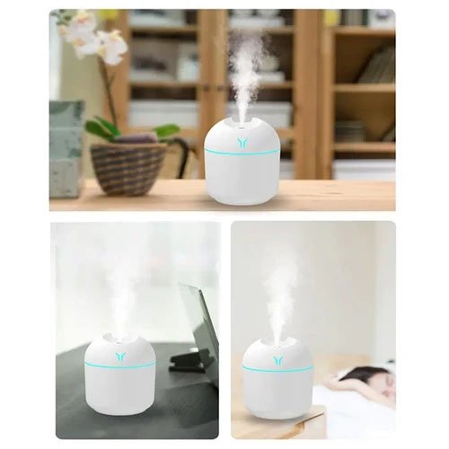 Cool Mist Mini USB Air Humidifier Cute Aroma Diffuser with LED Light Blue