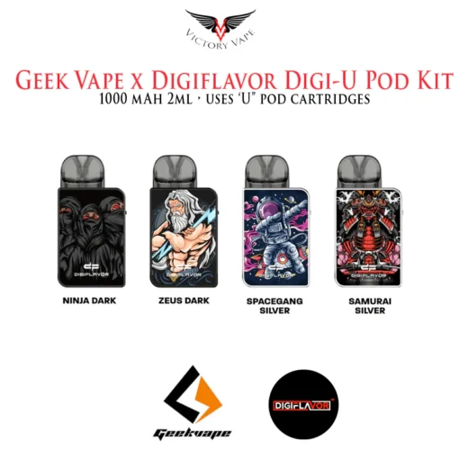 GEEKVAPE X DIGIFLAVOR DIGI-U POD KIT • 1000 MAH 2ML